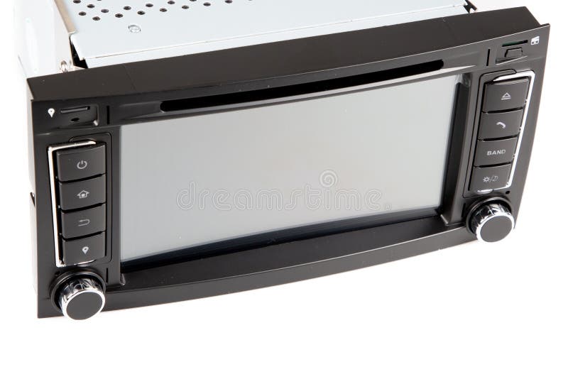 Modern Car Digital Media Receiver Front View Audio Stock Photo - Image ...