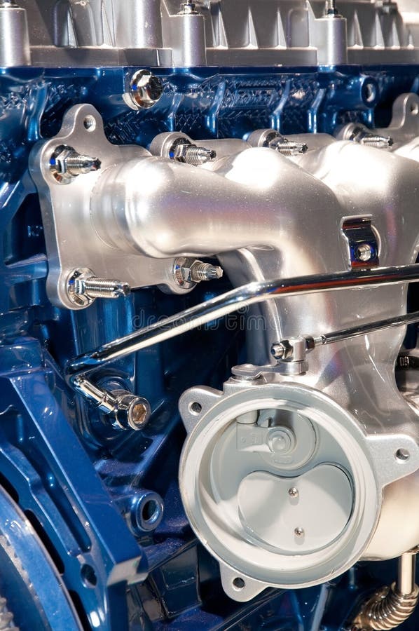 Modern Car Engine stock image. Image of cylinder, metal - 15897515