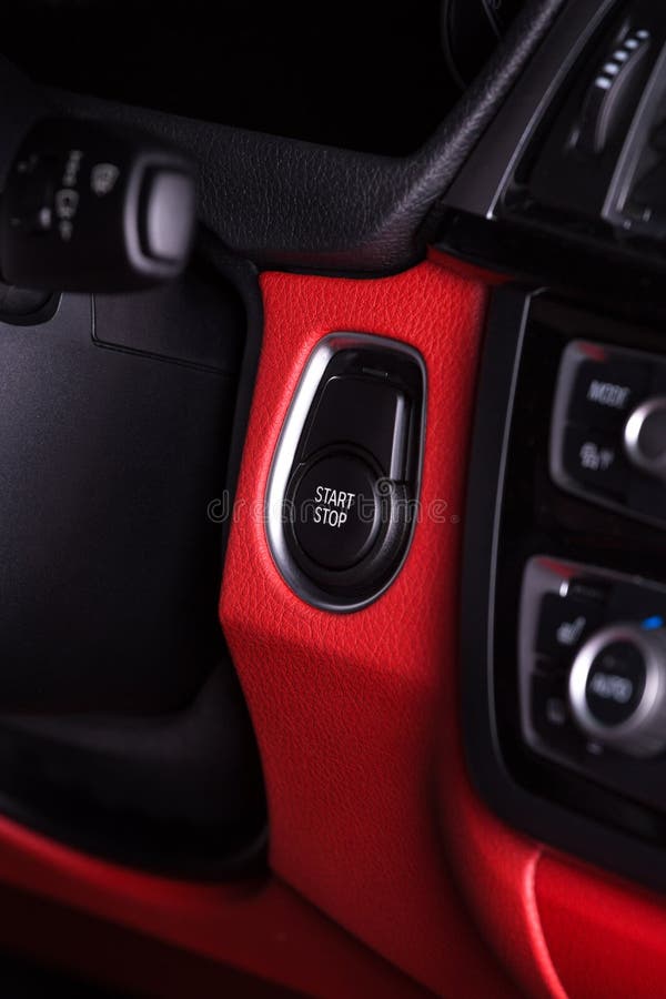 Modern Car Engine Start/stop Button Stock Photo - Image of automobile ...