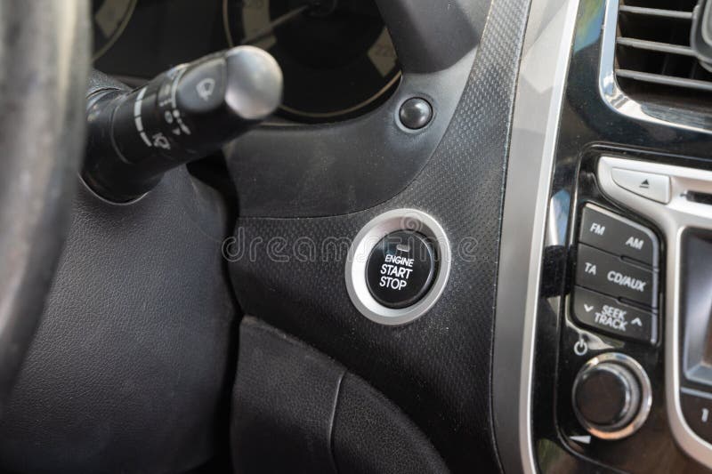 The Modern Car Features a Sophisticated Ignition Start and Stop Button ...