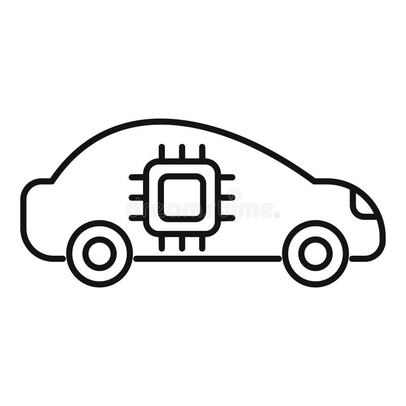 Modern Car Featuring a Powerful Microchip Driving Forward Stock ...