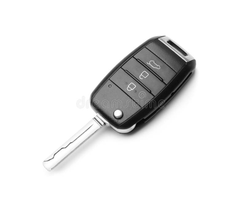 Modern Car Flip Key Isolated on White Stock Photo - Image of gift ...