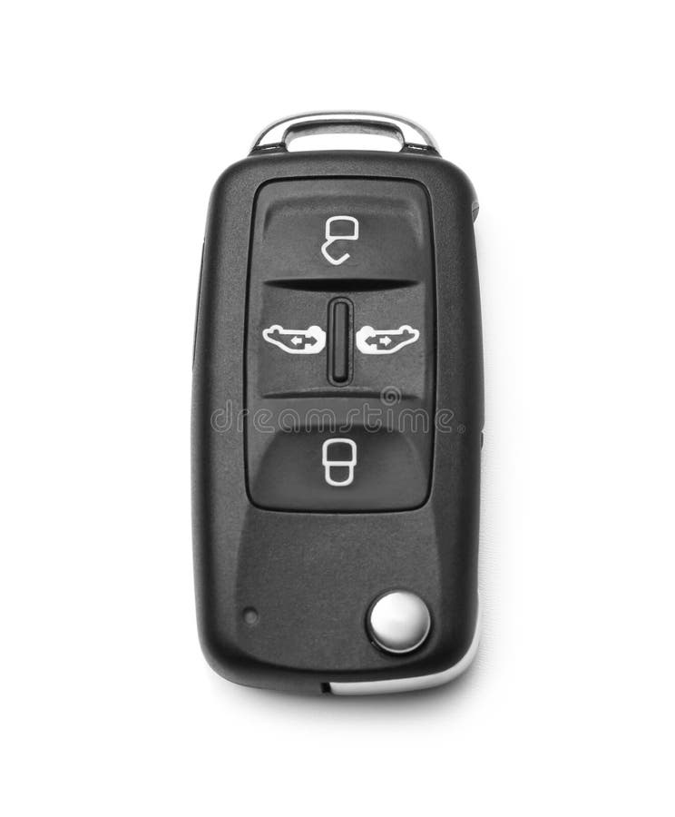 Modern Car Flip Key Isolated on White Stock Image - Image of access ...