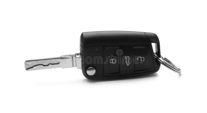 Modern Car Flip Key Isolated on White Stock Image - Image of button ...