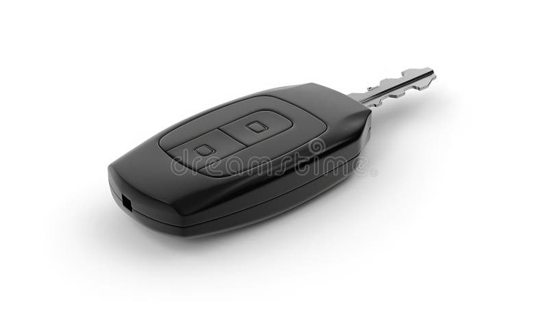 Modern Car Flip Key Isolated on White Stock Illustration - Illustration ...
