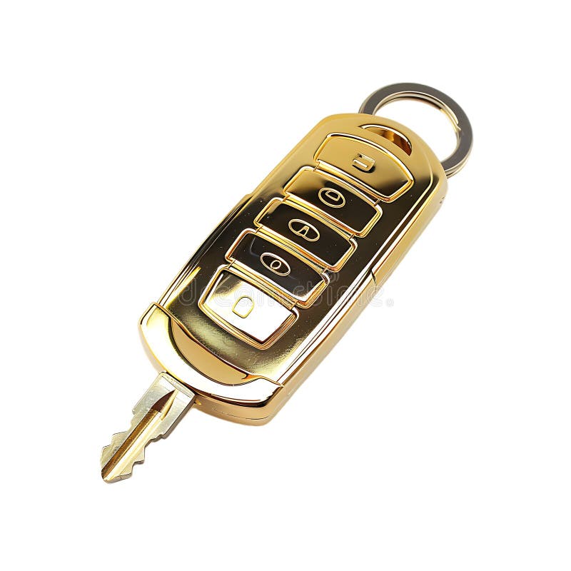 Modern Car Flip Key with Trinket Over Transparent Background Ai ...