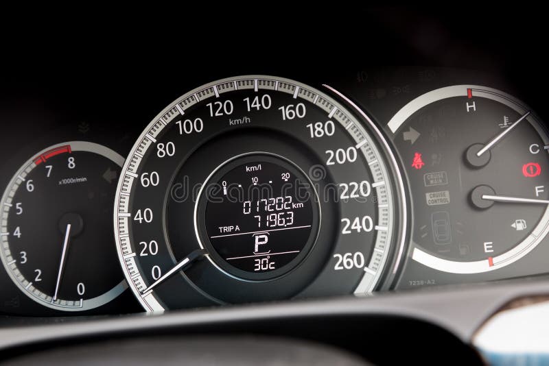 Modern car gauge stock image. Image of number, auto, exceed - 62048873