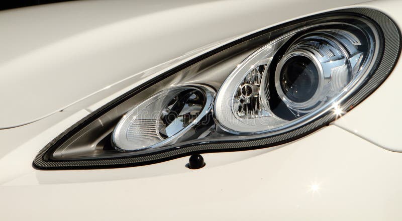 Modern car headlights stock photo. Image of front, left - 20781302