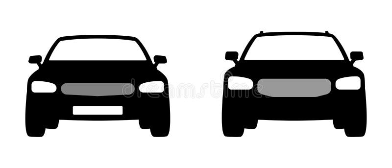Modern Car Icon. Front View Stock Vector - Illustration of vehicle ...
