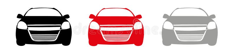 Modern Car Icon. Luxury Auto Front View Stock Illustration ...