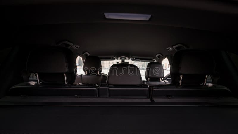 Modern Car Inside. Leather Seats. Stock Image - Image of horizontal ...