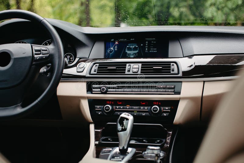 Modern Car Interior. Automobile Detail Close Up Editorial Stock Photo ...