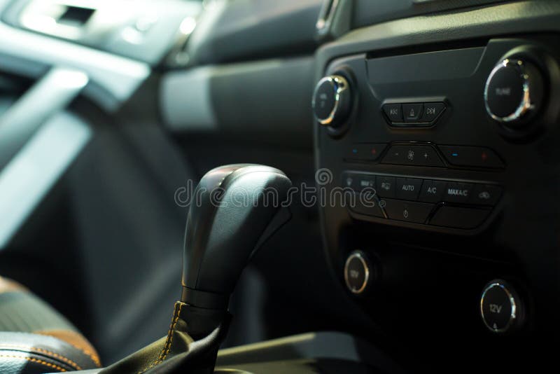 Modern Car Interior, Close Up Photo.Selective Focus Editorial Image ...