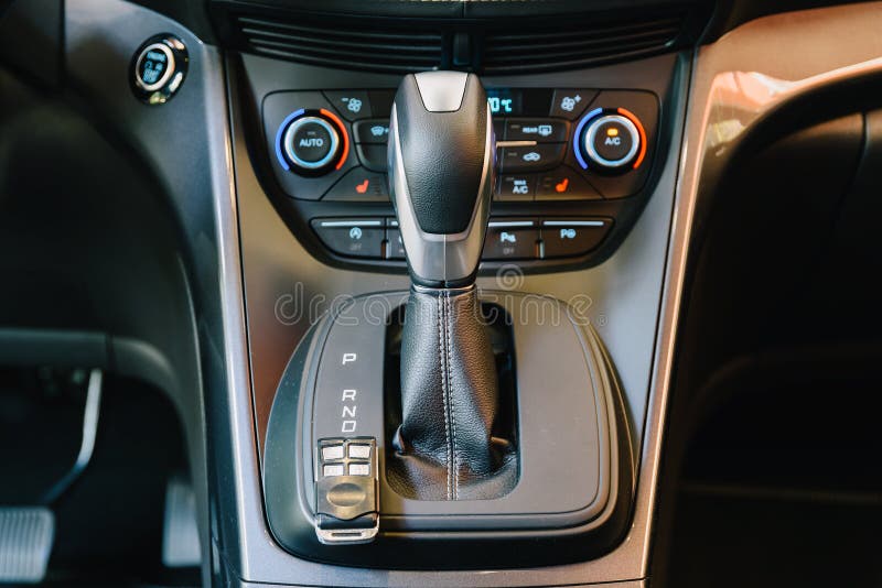 Modern Car Interior Dashboard View Stock Image - Image of cockpit ...