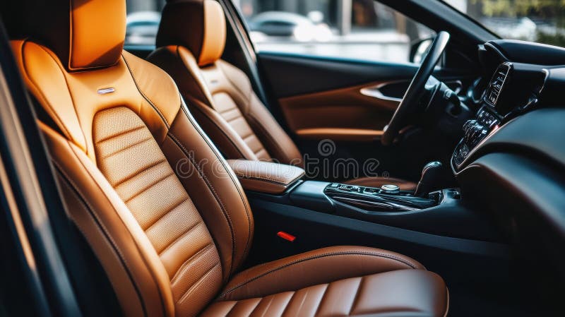 Modern Car Interior Design with Adjustable Front Seat and Headrest for ...