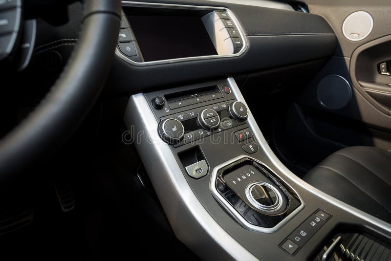 Modern car interior detail stock photo. Image of steering - 51955068
