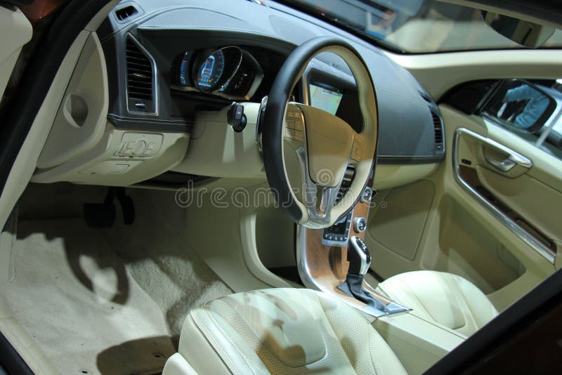 Modern car interior stock photo. Image of seat, luxury - 53727772