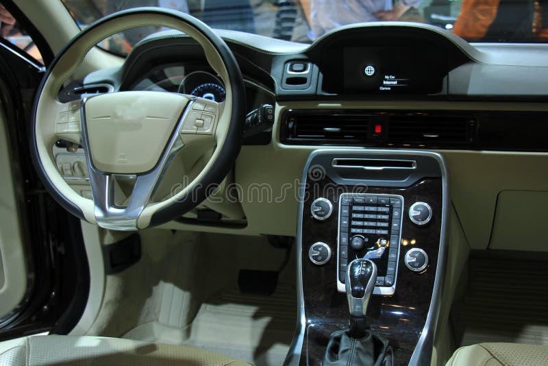 Modern car interior stock image. Image of shift, interior - 54699363