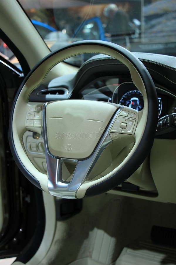 Modern car interior stock photo. Image of seat, digital - 55441490