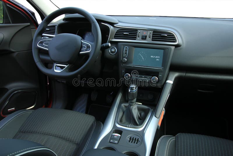 Modern car interior stock photo. Image of transport, interiors - 71065116