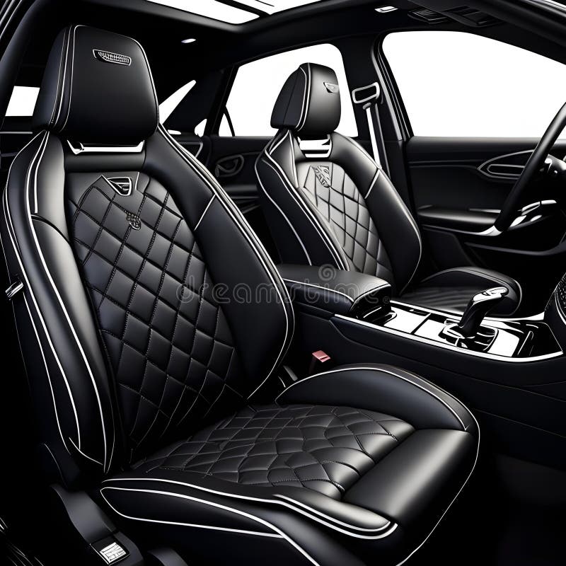 Modern Car Interior. Luxury Leather Seats Stock Illustration ...