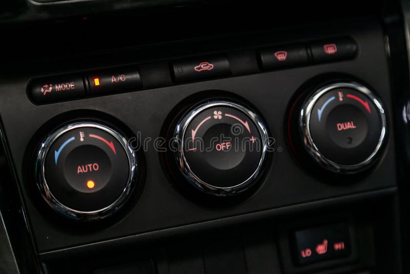 Modern Car Interior: Parts, Buttons, Knobs Stock Image - Image of ...