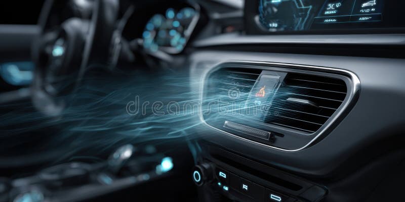 Modern Car Interior Showcases Advanced Air Conditioning System with ...