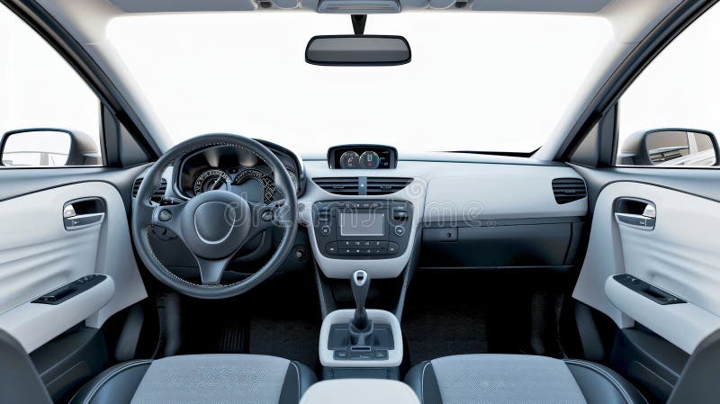 Modern Car Interior with Sleek and Minimalist Design. the Dashboard ...