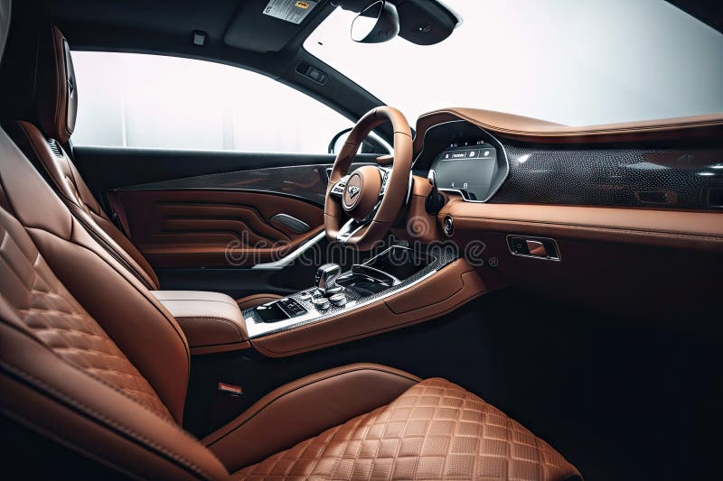 Modern Car Interior with Sleek and Minimalistic Design, Clean Lines and ...