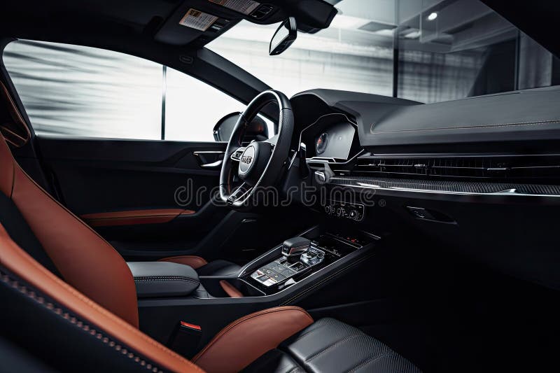 Modern Car Interior with Sleek and Minimalistic Design, Clean Lines and ...