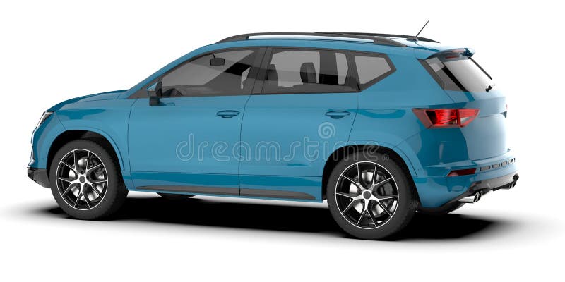 Modern Car Isolated on Background. 3d Rendering - Illustration Stock ...