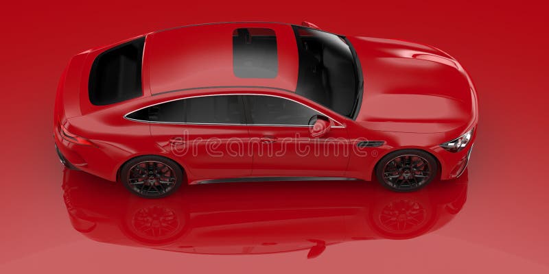 Modern Car Isolated on Background. 3d Rendering - Illustration Stock ...