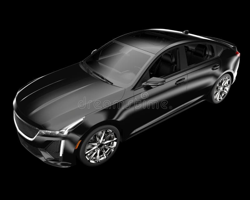 Modern Car Isolated on Background. 3d Rendering - Illustration Stock ...