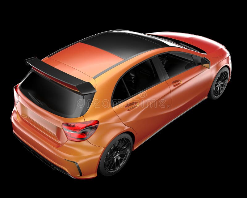 Modern Car Isolated on Background. 3d Rendering - Illustration Stock ...