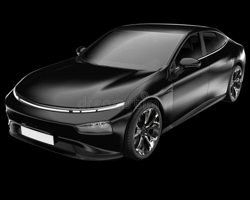 Modern Car Isolated on Background. 3d Rendering - Illustration Stock ...