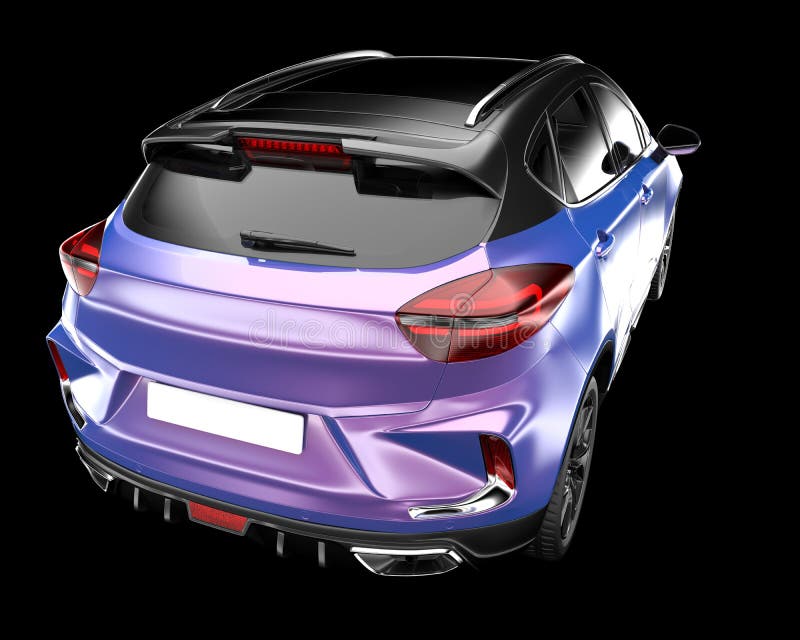 Modern Car Isolated on Background. 3d Rendering - Illustration Stock ...