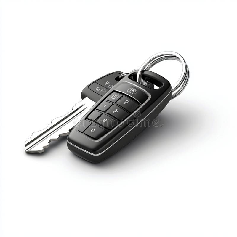 Modern Car Key Remote Control System Keys Black Design 3d Lock Metal ...