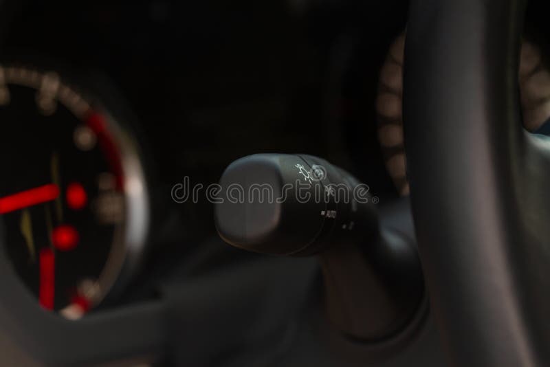 Modern Car Light Switch. Turning on Headlight in the Car Stock Image ...