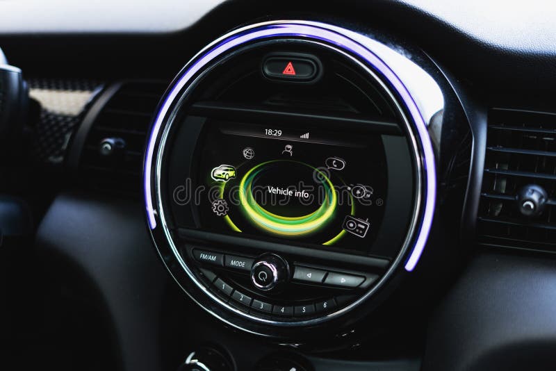 Modern Car Multimedia System Stock Image - Image of system, automobile ...