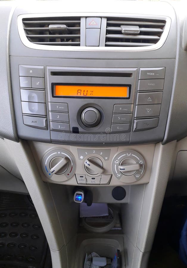 A Modern Car Music System Dashboard Stock Image - Image of ...
