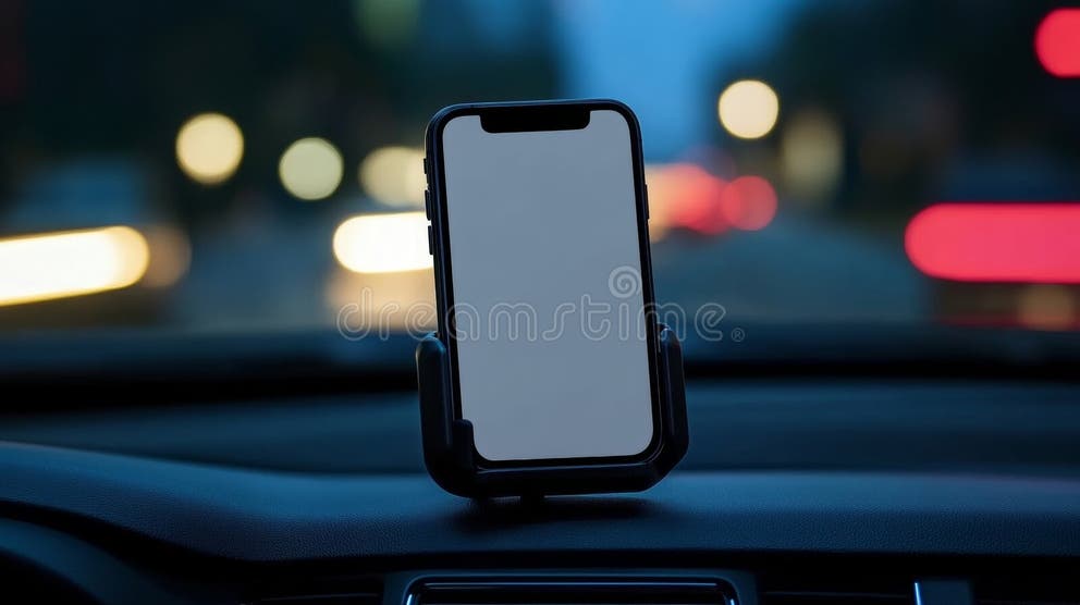 Modern Car Navigation Tool with Smartphone Dashboard Mount for Enhanced ...
