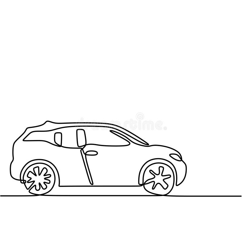 Continuous Car Line Drawing Stock Illustrations – 1,395 Continuous Car ...