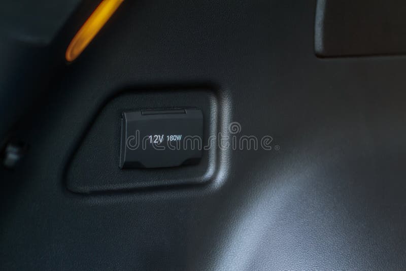Modern car outlet socket. stock image. Image of equipment - 232175613
