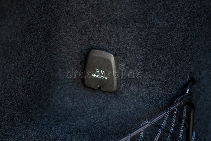 Modern car outlet socket. editorial stock photo. Image of detail ...