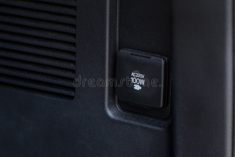 Modern car outlet socket. stock image. Image of symbol - 232849175