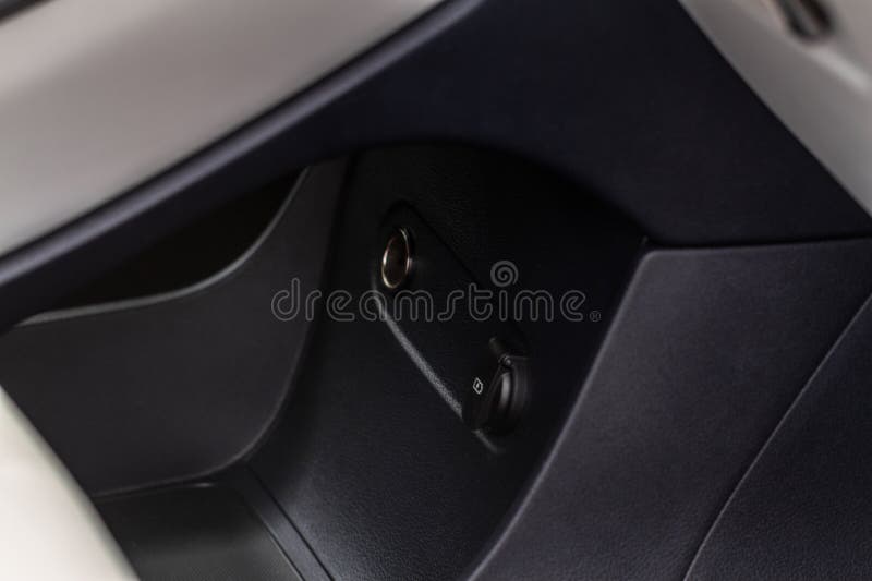 Modern car outlet socket. stock photo. Image of charge - 269988912