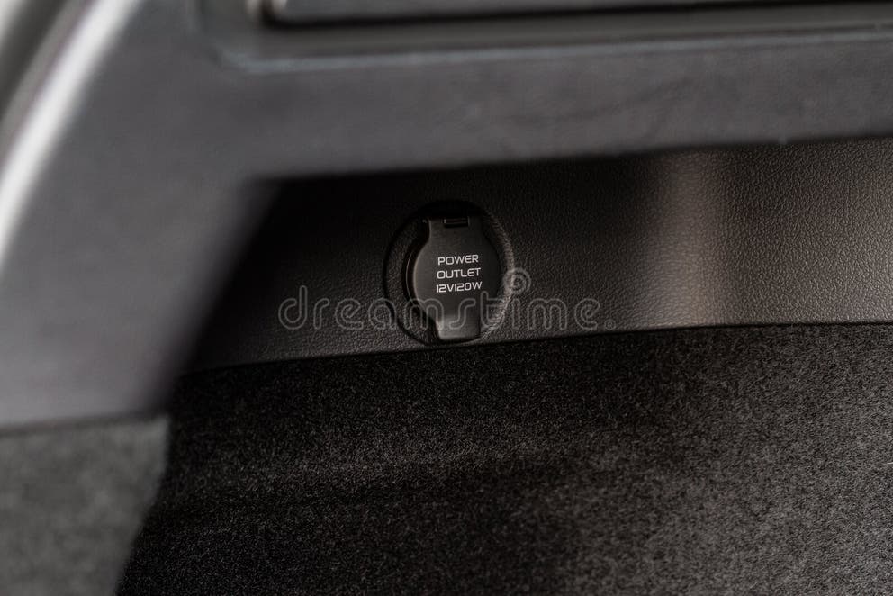 Modern car outlet socket. editorial image. Image of interior - 237678840