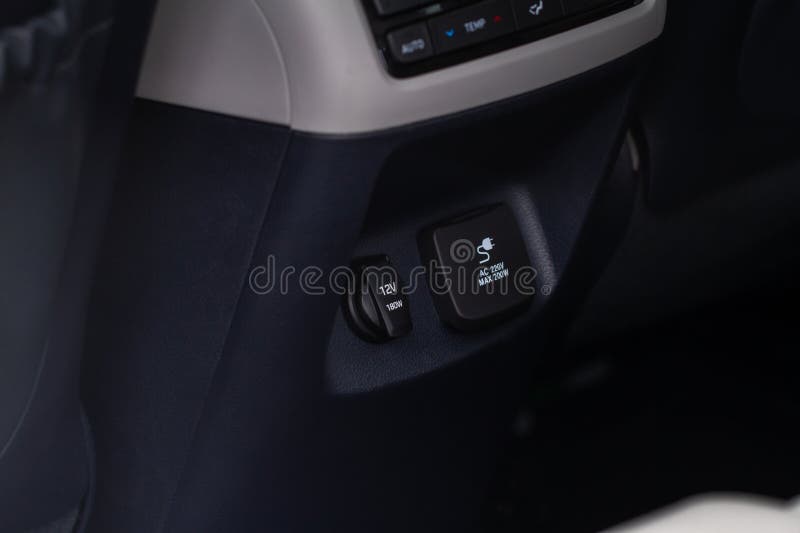 Modern car outlet socket. stock photo. Image of accessory - 269988650