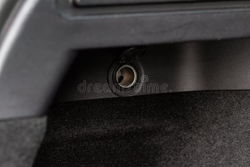 Modern car outlet socket. editorial stock image. Image of electric ...