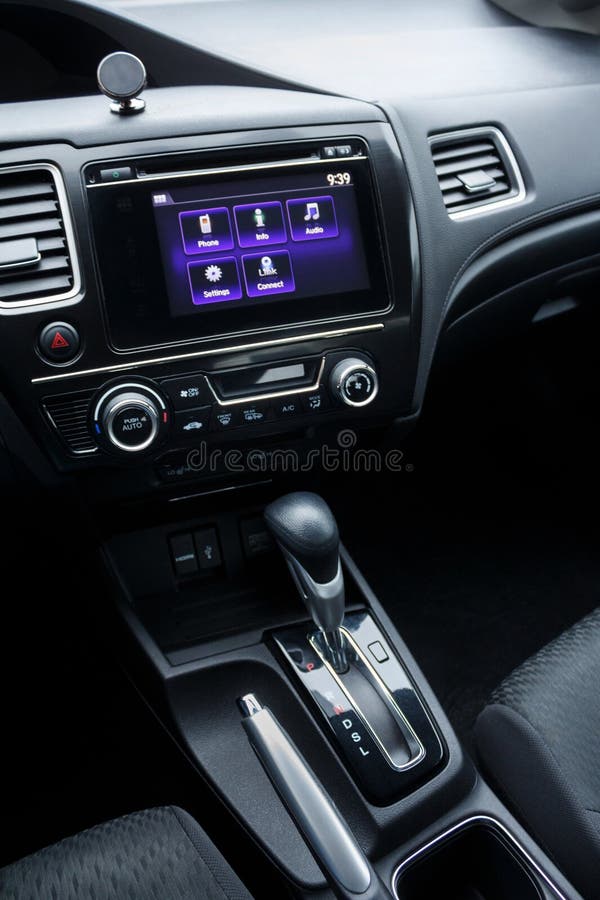 Modern car panel interior stock image. Image of close - 271853653